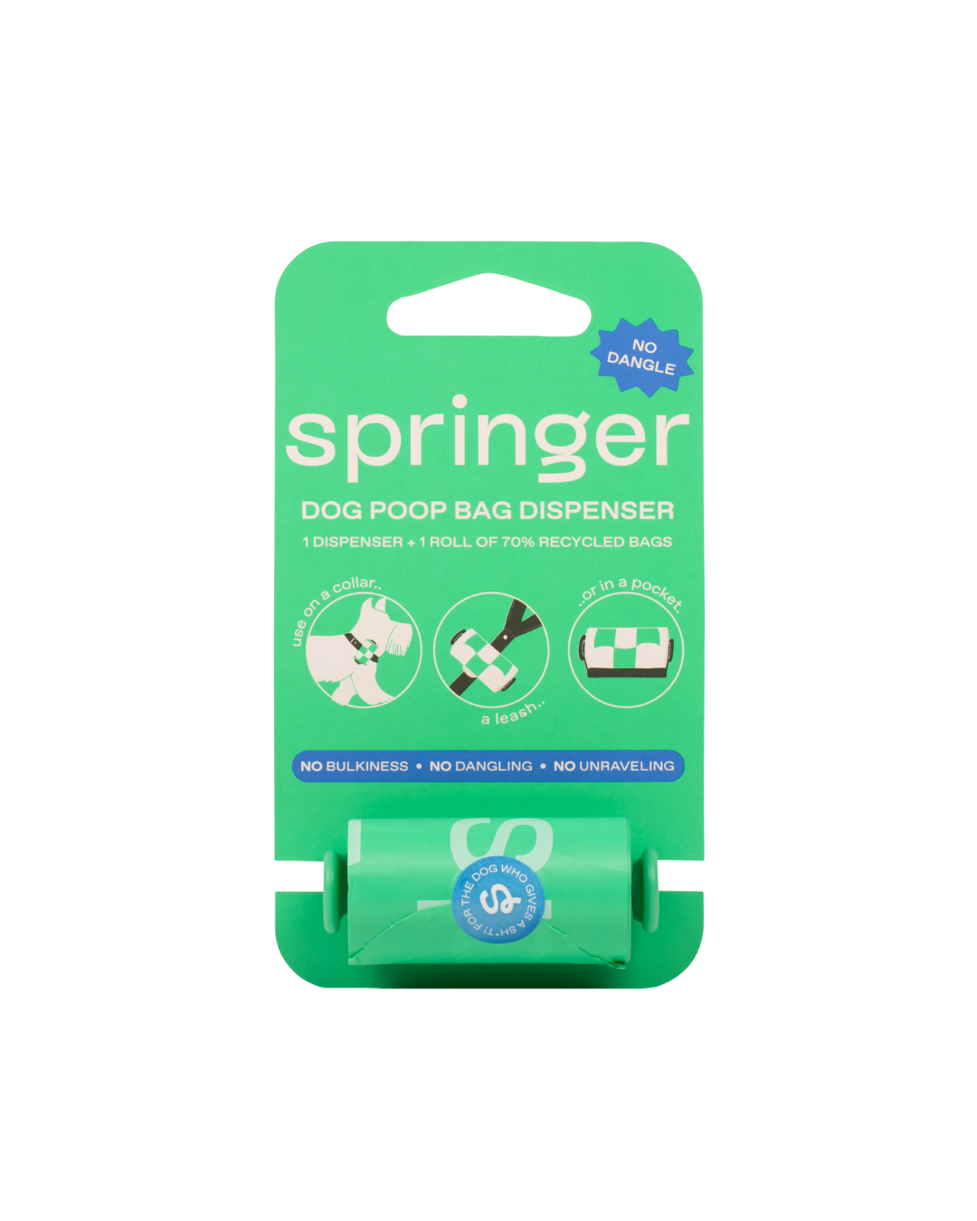 Premium Dog Poop Bag Dispenser + 15 Bags - Springland Pets